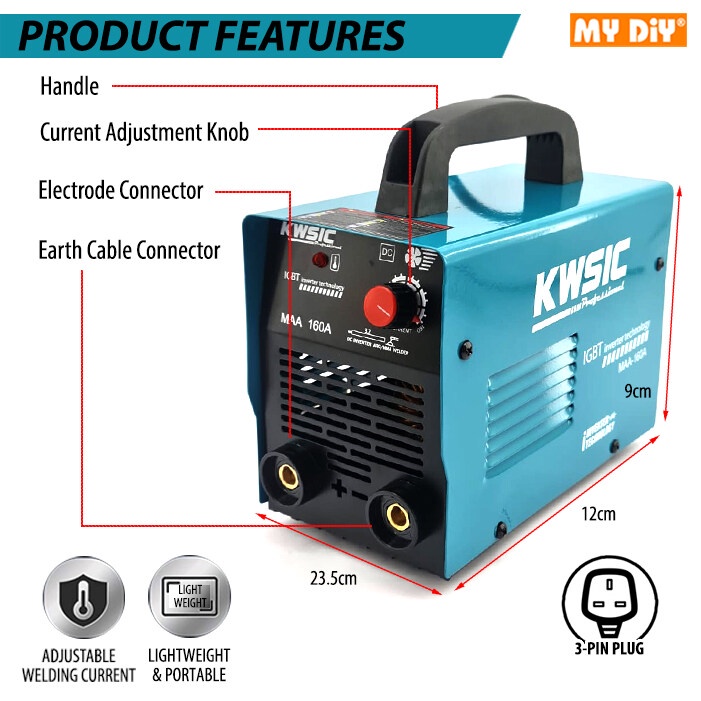 MYDIYHOMEDEPOT - KWSIC Mini Welding Machine 160A Inverter Welding ...