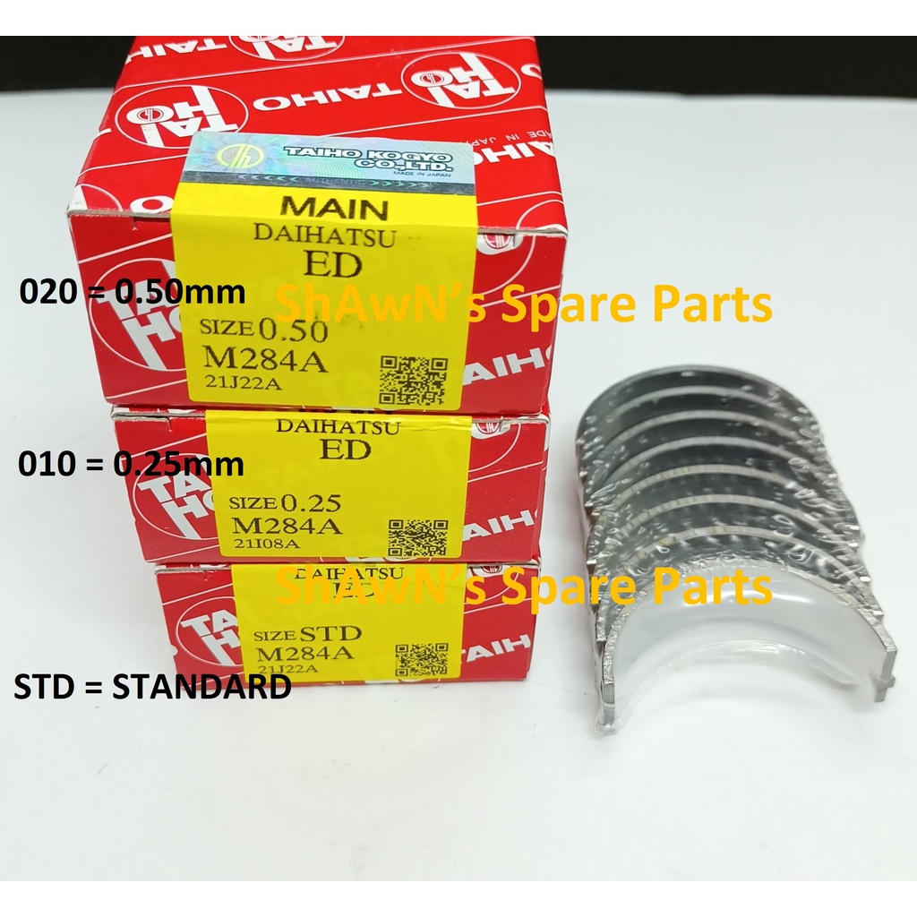 TAIHO JAPAN Engine Main Rod Bearing Perodua Kancil 850 / Kelisa ...