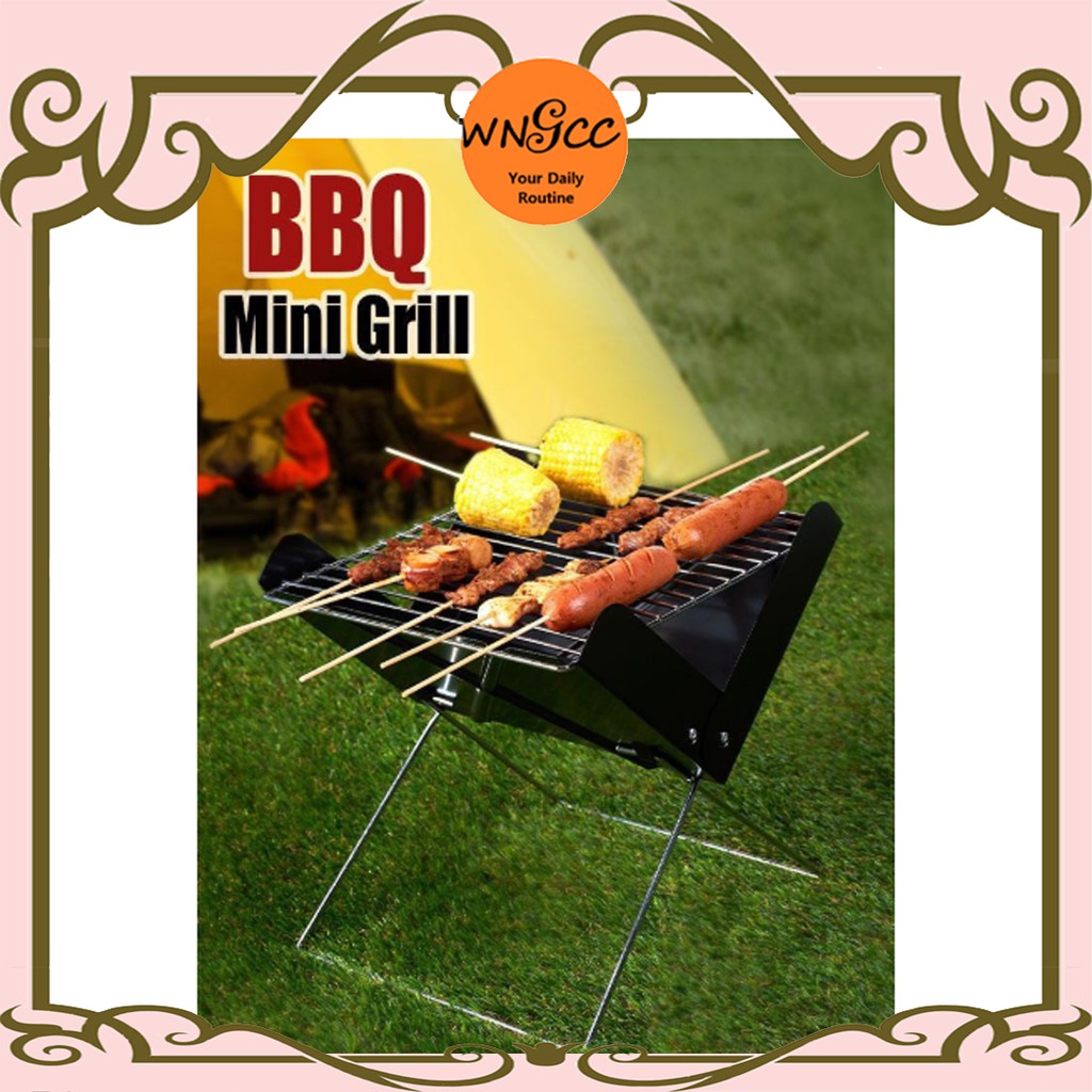 Portable Foldable BBQ Grill Pit Outdoor BBQ Party Grill Stove Dapur BBQ ...
