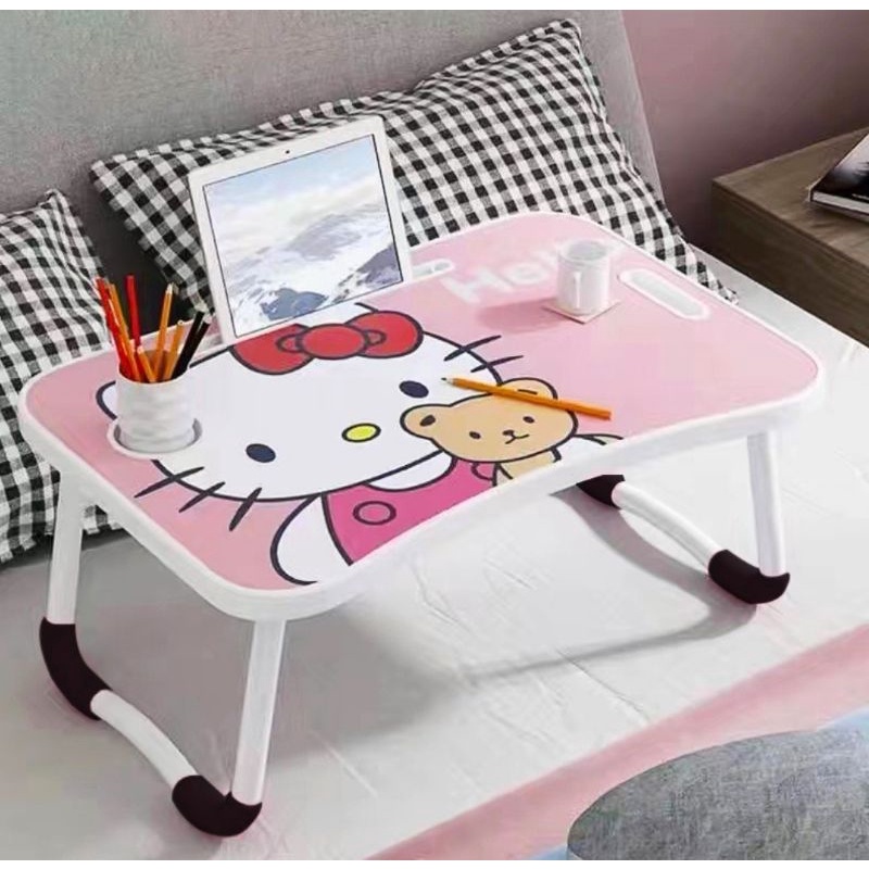 (Ready Stock) Cute Cartoon Anti-slip Foldable Laptop Table Bed Table ...