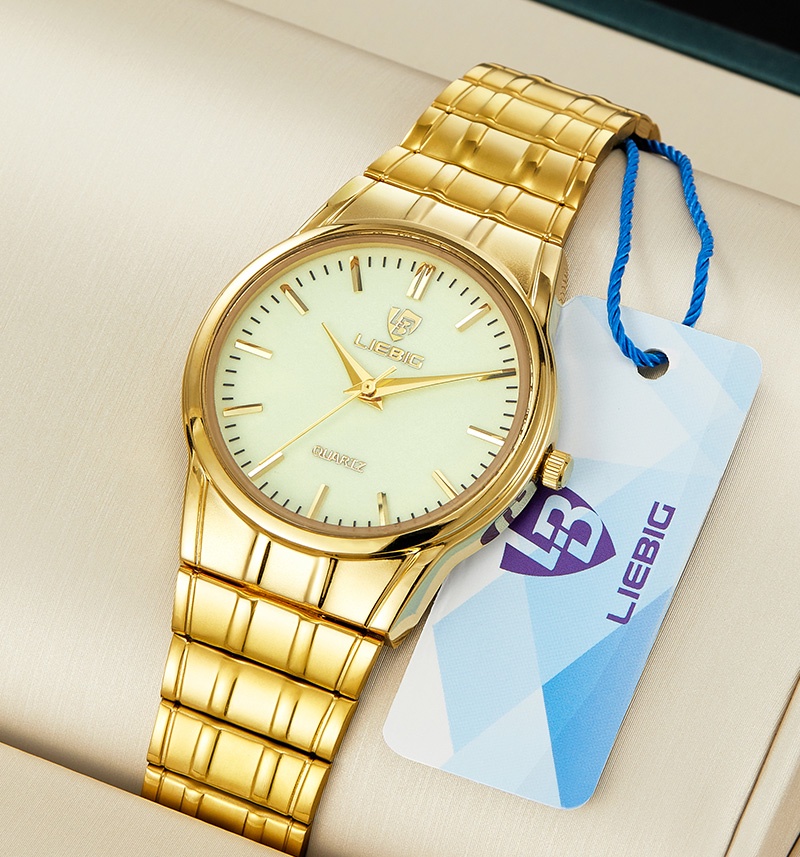 LIEBIG Couple Watch Quartz Watch Stainless Steel Watch 30M Waterproof ...