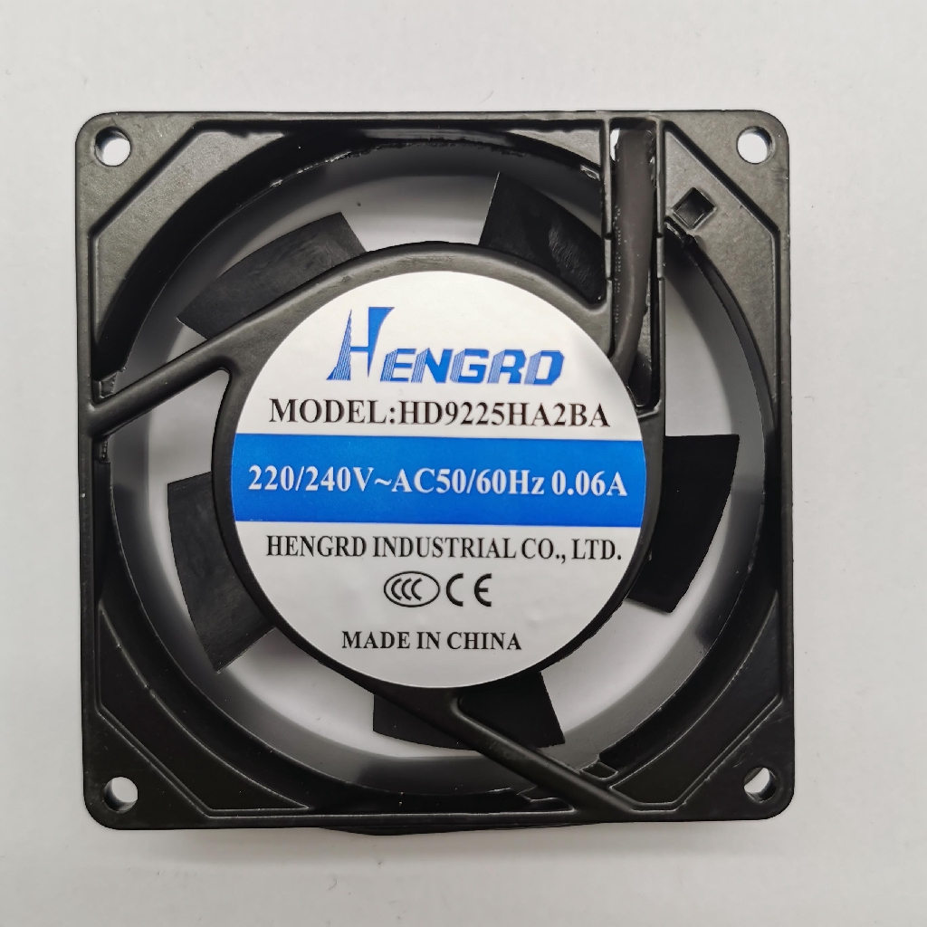 HENGRD 240VAC Axial Blower Fan with Ball Bearing 92 x 92 x 25mm (HD9225HA2BA) | Shopee Malaysia