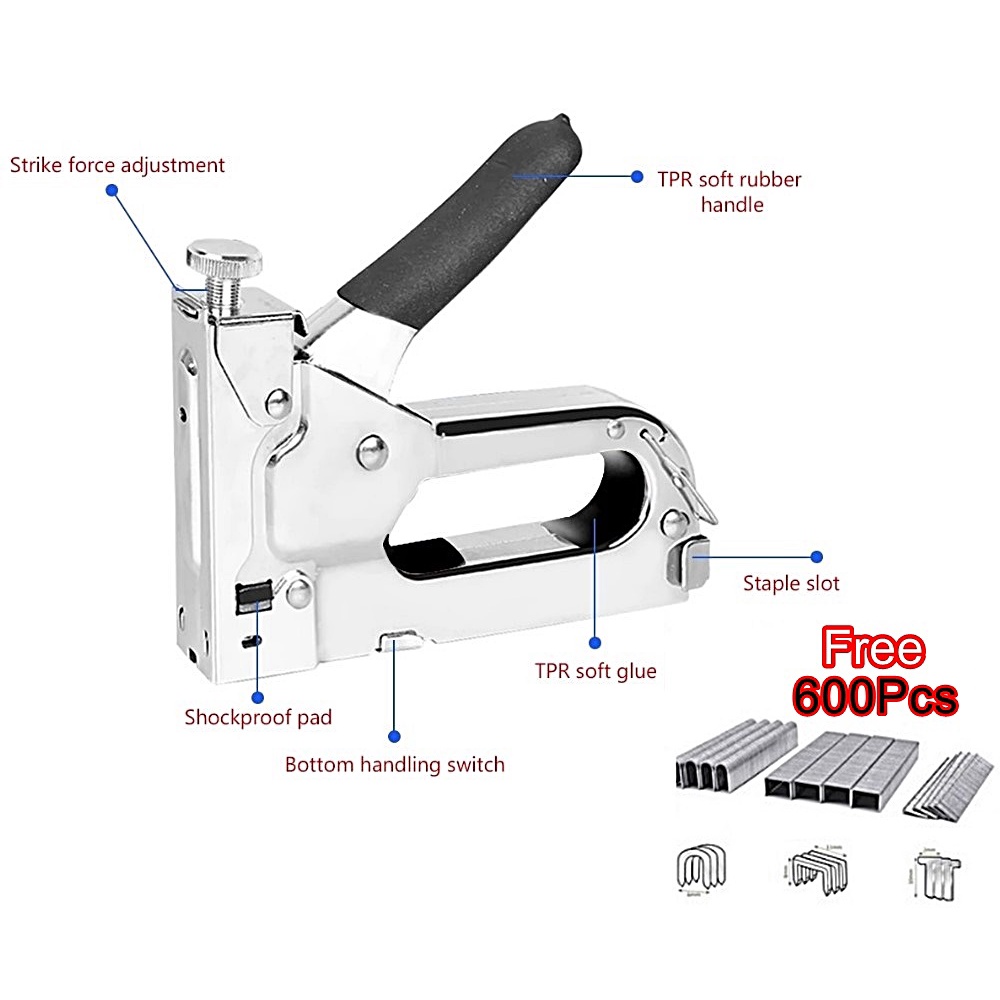 3 IN 1 Staple Gun Multitool Nail Gun Tacker Stapler Stapling Machine ...