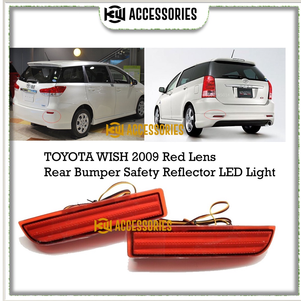 TOYOTA WISH 2009 Rear Bumper Reflector LED Light | Shopee Malaysia