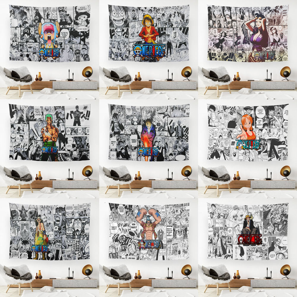 【ready Stock】Comic Style Cartoon Anime ONE PIECE Tapestry Bedroom ...