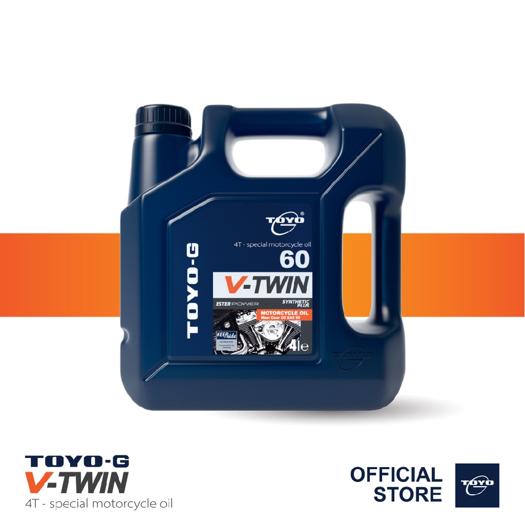 TOYO-G V Twin 60 4-Stroke Motorcycle 100% Synthetic Engine Oil (4L ...