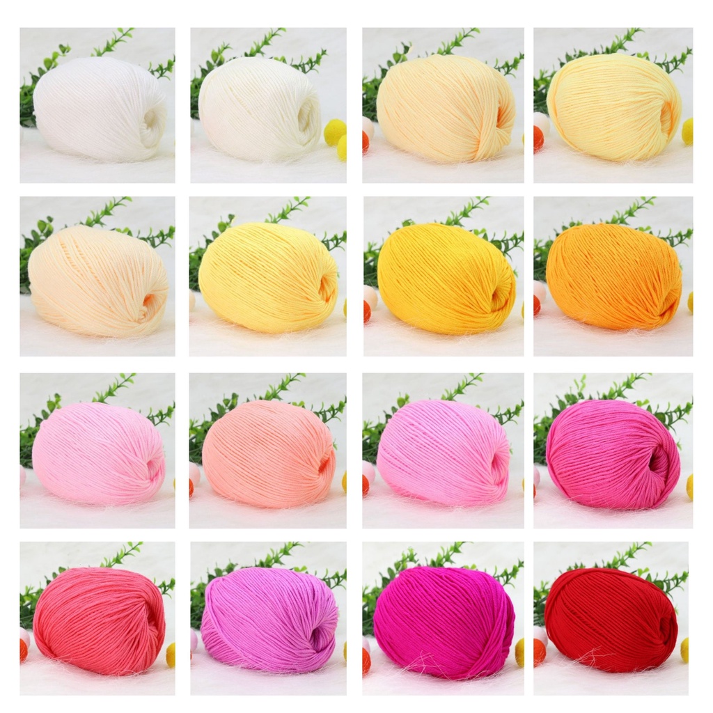 【🔥 Ready Stock Free Gift🔥】Extra Soft Silk Cotton Yarn 50g | Benang Kait ...