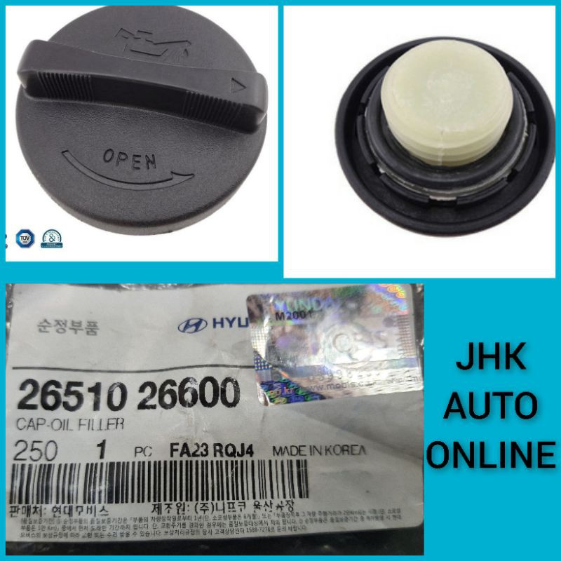 ENGINE OIL CAP HYUNDAI GETZ MATRIX ACCENT ORIGINAL 26510-26600 | Shopee ...