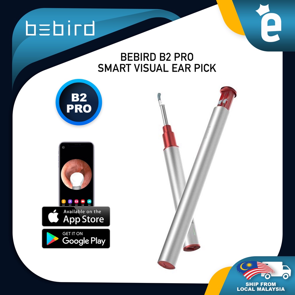 [Free Case] Bebird B2 Pro Smart Visual Ear Sticks Endoscope 300W ...