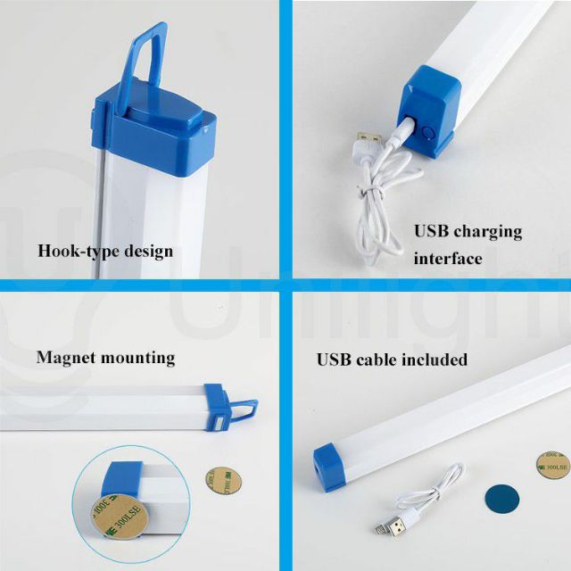 50W@100W LED Lithium battery light Rechargeable tube lamp pasar malam ...
