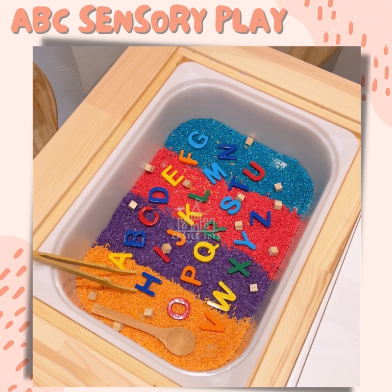 ABC Messy Play Busy Box Montessorie Messy Rice Sensory Play Educationa ...