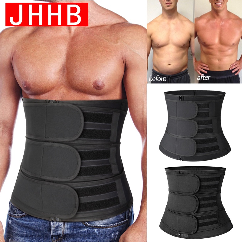 JHHB Men Body Shaper Waist Trainer Corset Fitness Slimming Belt Waist ...