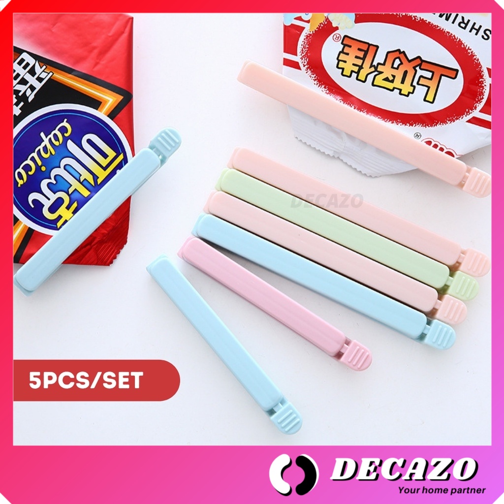 5pcs Food Sealing Clip Set for Snack Kitchen Storage Plastic Bag Clips ...