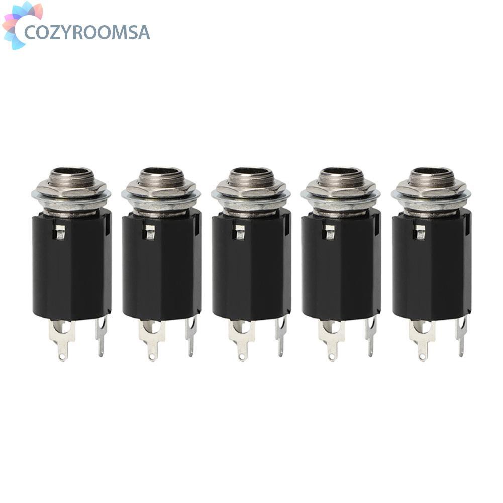 COZY% 5pcs Guitar EQ Jack Socket 6.35mm Jack Stereo Pickup Female ...