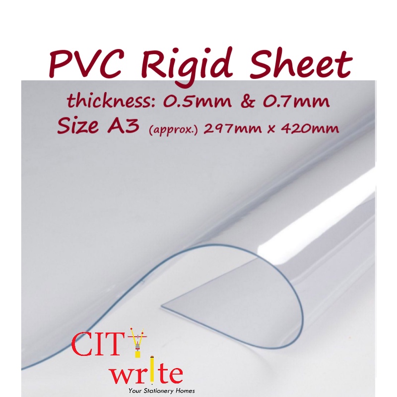 Size A3 Thick Transparent PVC Sheet for DIY art craft architectural ...