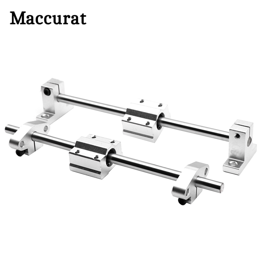 Vertical Horizontal 200 300mm Optical Shaft Linear Guideway SC8UU ...