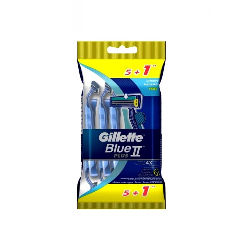 Gillette Blue 2 / Blue II Plus Disposable Razor 5+1 (ORIGINAL) | Shopee ...