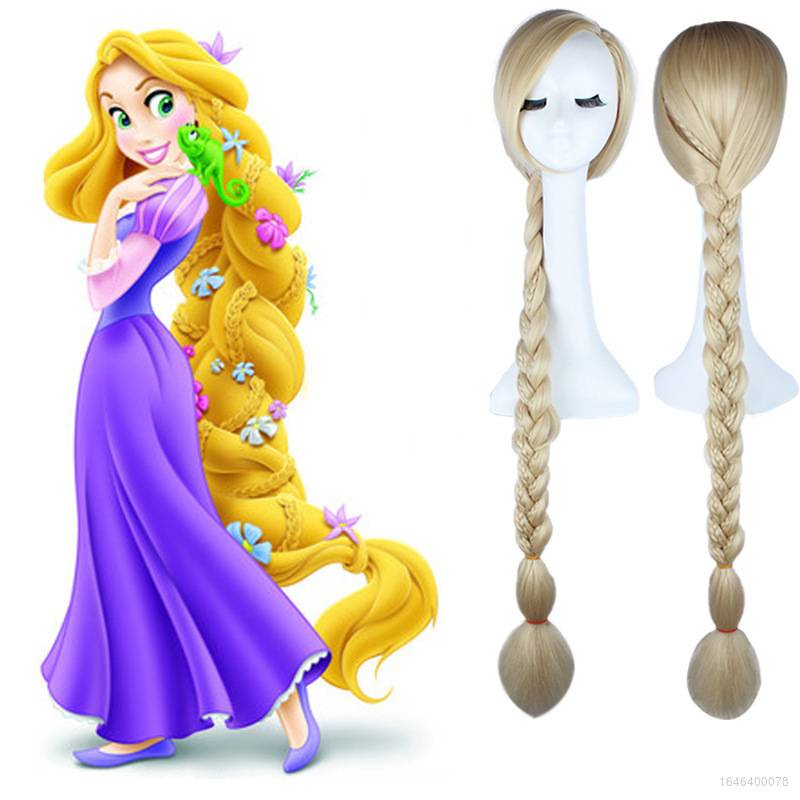 Disney Rapunzel Princess Cosplay Wig Gold Long Natural Halloween ...