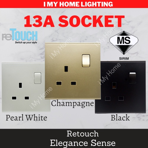 reTouch Switch Elegance Sense 16A Wall Switch 13A 15A 20A Socket Plug ...
