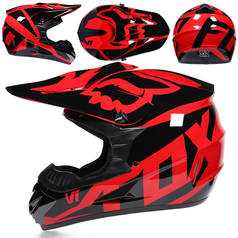 Motorcycle full face helmet off-road helmet | Shopee Malaysia