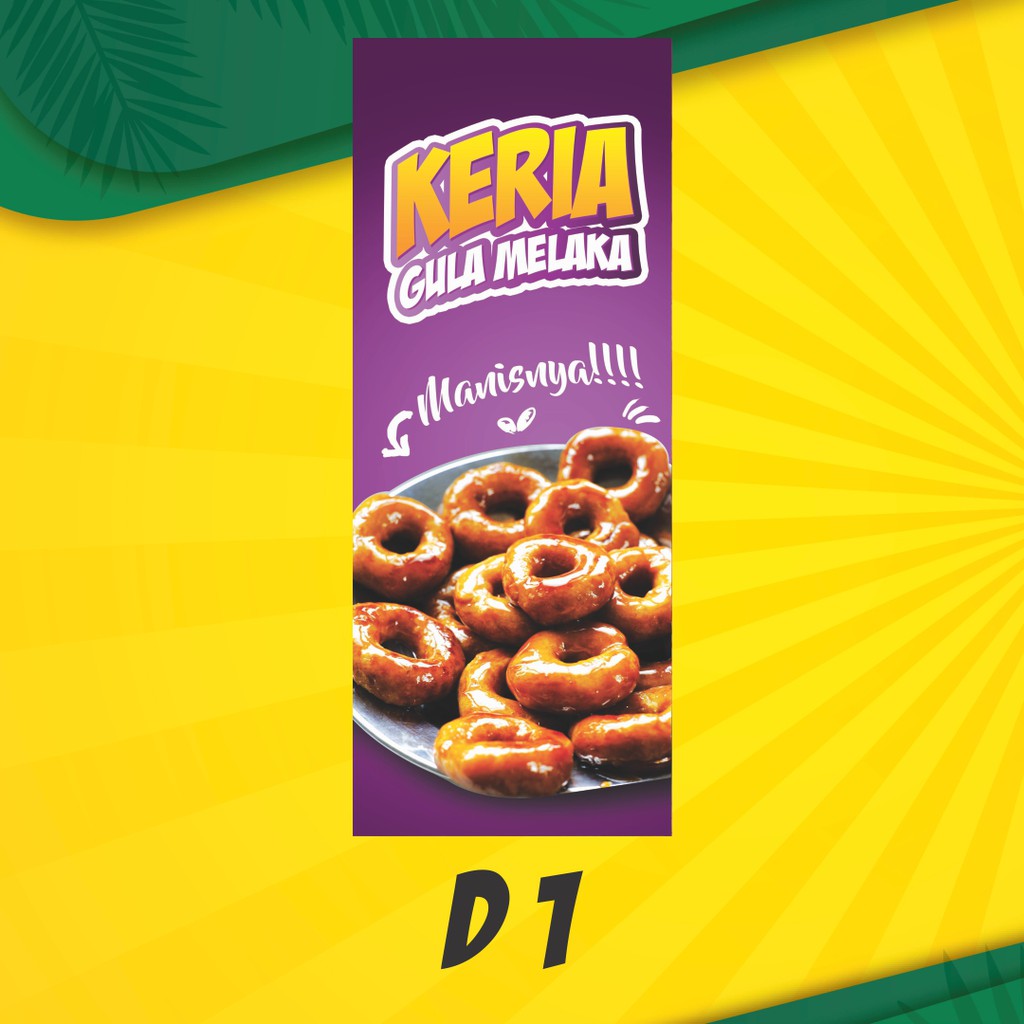 Bunting/Streamer Makanan 2x5 ft Murah dan berkualiti Ready Design ...