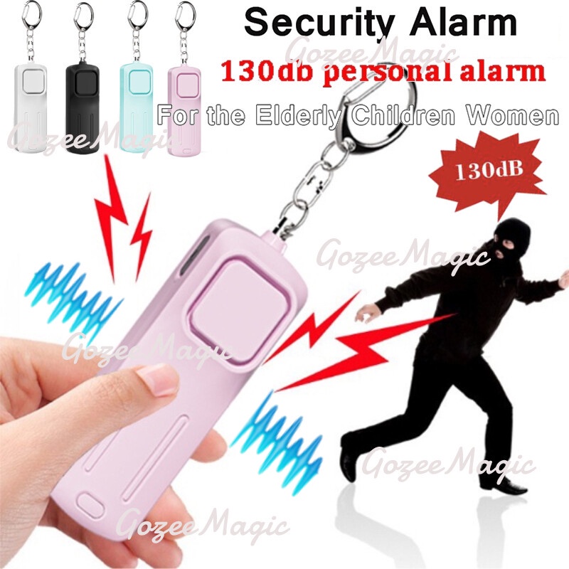 USB Charging Keychain Personal Alarm 130dB Self-Defens Alarm Emergency ...