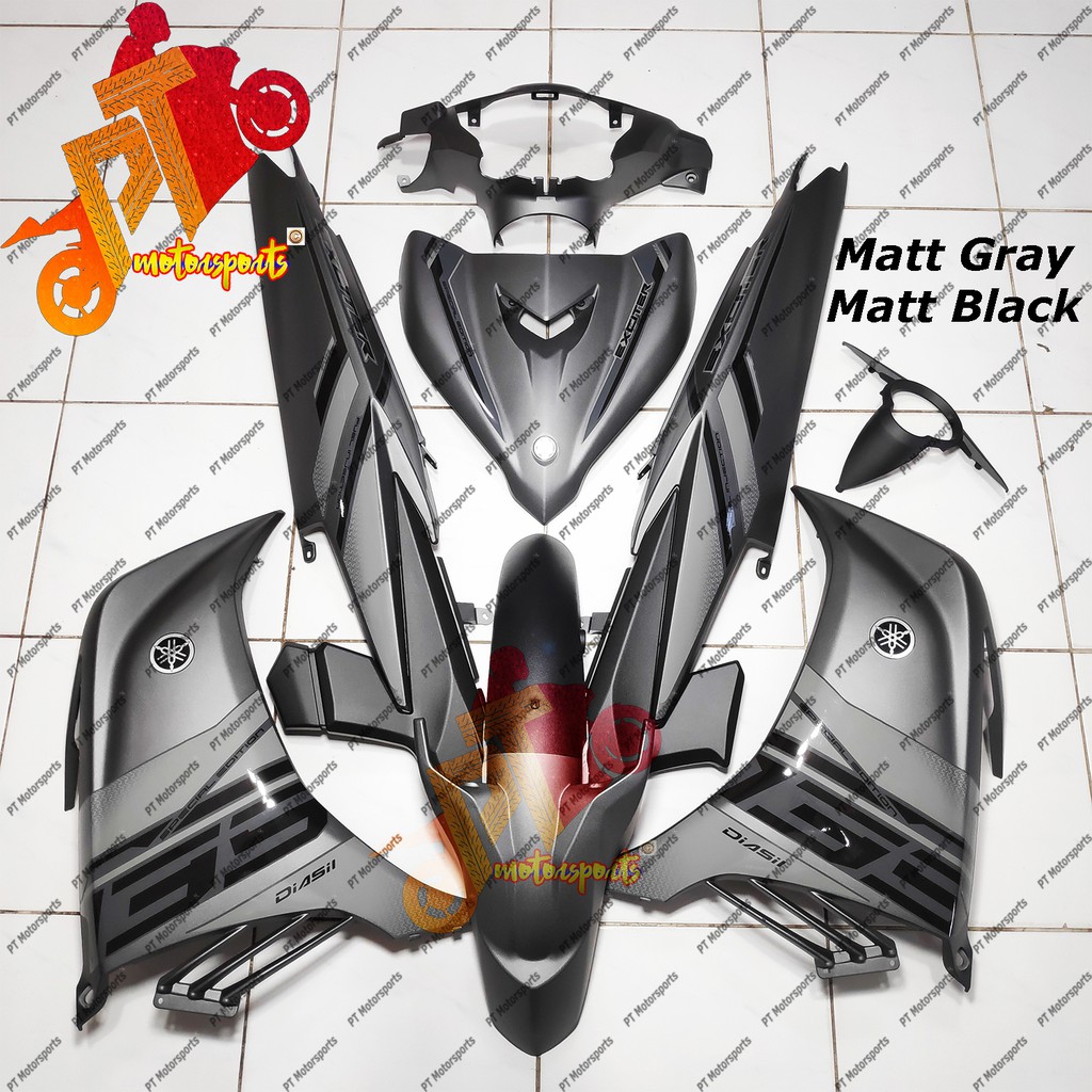 Yamaha Lc 135 Cover Set Bodyset Matt Grey Matt Black Kilat Nardo Gray ...