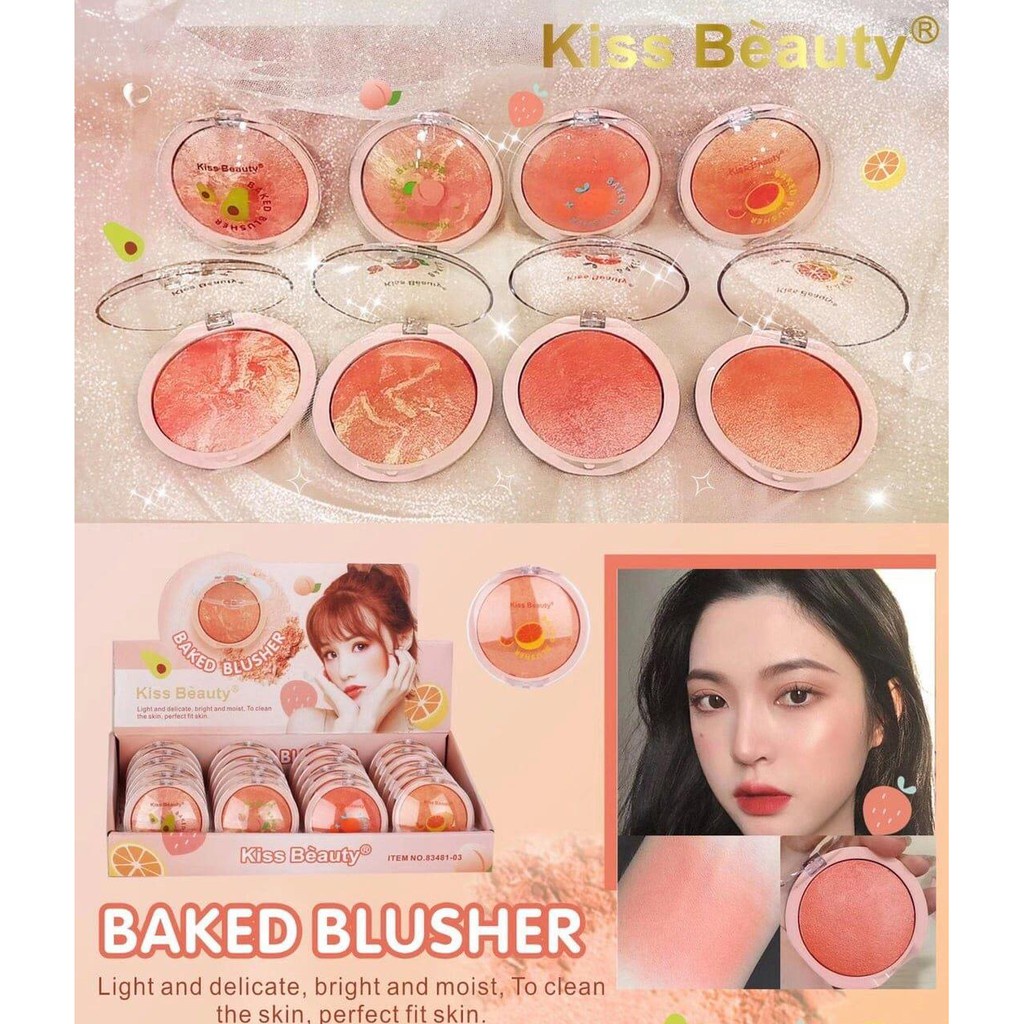 Kiss Beauty Baked Blusher Fruitty Flavor | Shopee Malaysia