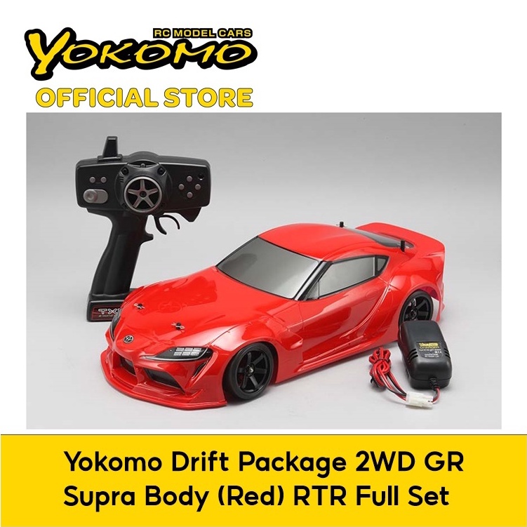 Yokomo Drift Package 2WD GR Supra Body (Red) RTR Full Set for remote control car (DP-YD2RTRR ...