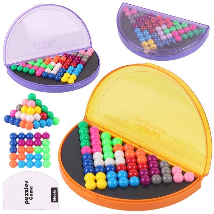 Beads IQ Puzzle Pyramid Educational Toys Mind Game Logic Brain Teaser ...