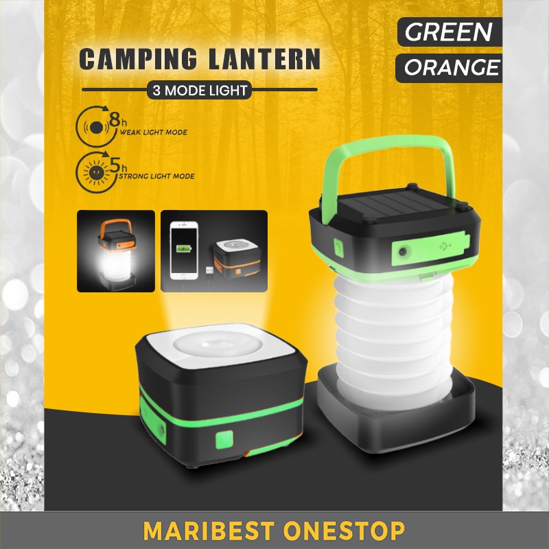 2 in 1 3 mode Multipurpose Rechargeable Solar Portable LED Camping ...