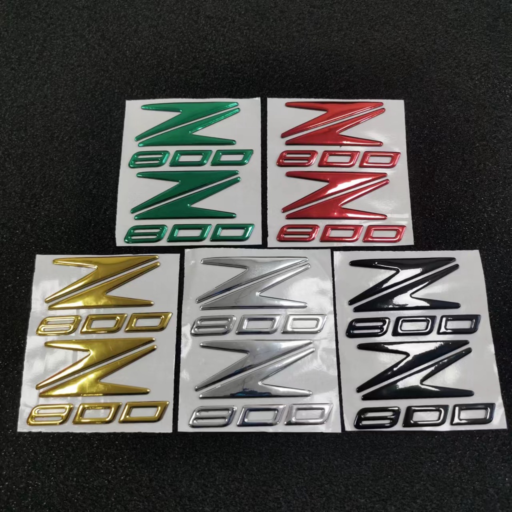 2Pcs Z800 Emblem For Kawasaki Motorcycle LOGO Tank Badge Decal 3D Soft ...
