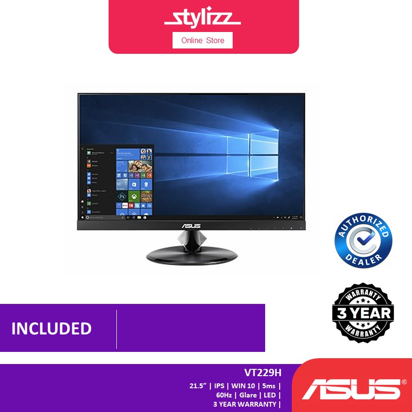 Asus Touch Monitor (VT229H) 21.5" / 1920X1080 / 5Ms / 75Hz / HDMI ...