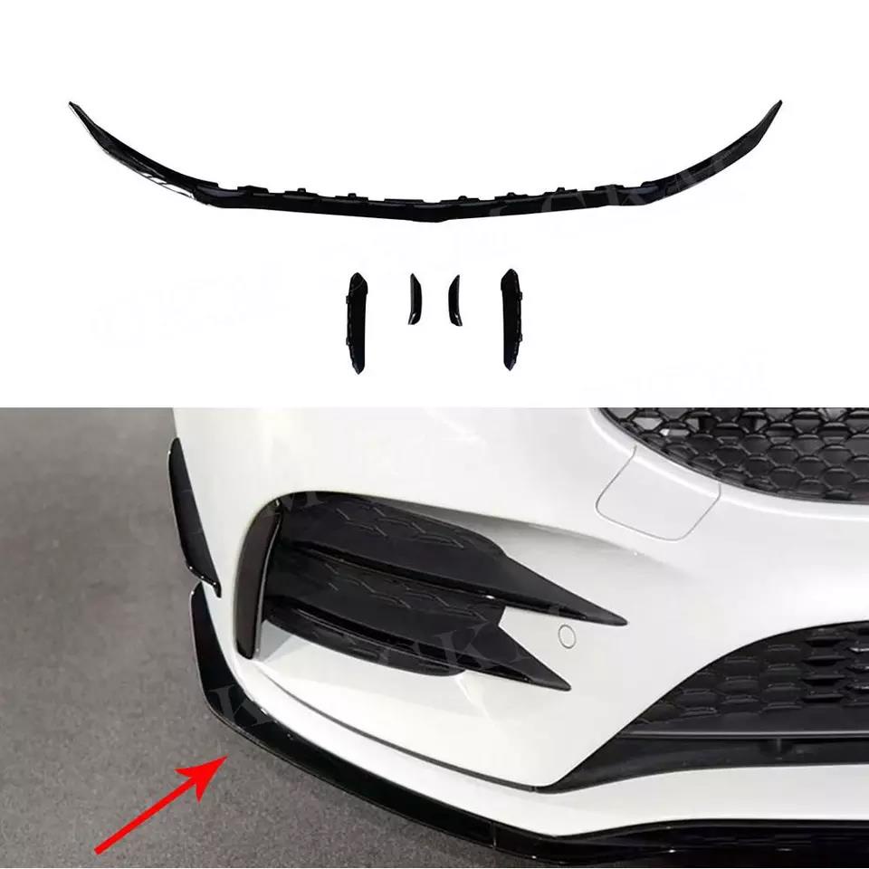 7Pcs B Style Front Bumper Lip Front Spoiler Flaps Canard for Mercedes ...