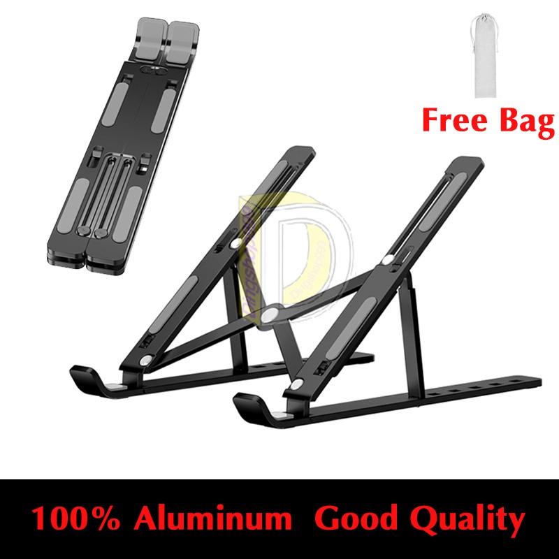 🔥Aluminium Laptop Holder for Notebook Tablet Laptop Adjustable Stand ...
