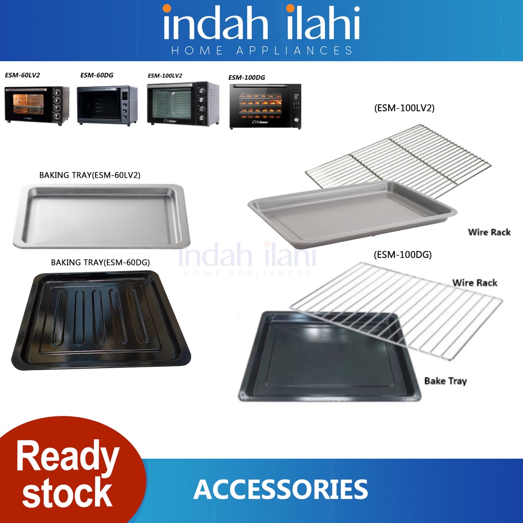 The Baker Dulang Ketuhar Aksesori Oven - Bake Tray Wire Rack (60 L/100 ...