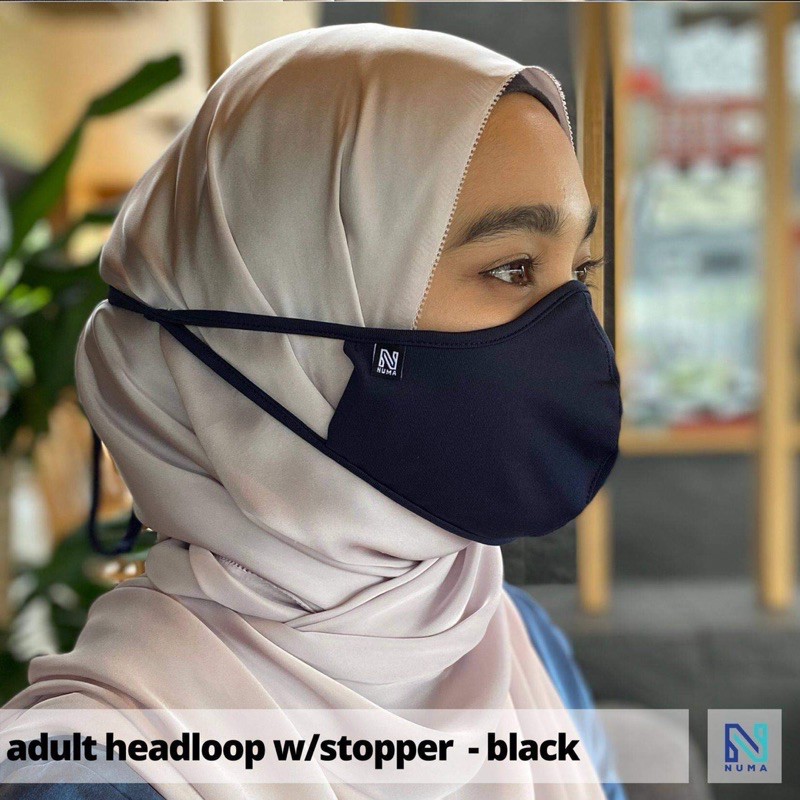 Facemask Fabric Soft & Comfortable - Headloop c/w Stopper Washable ...