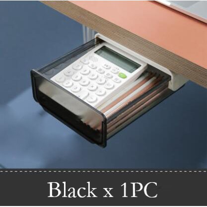 Under Table Stick On Drawer Heavy Duty Organizer Office Stationery Pen ...