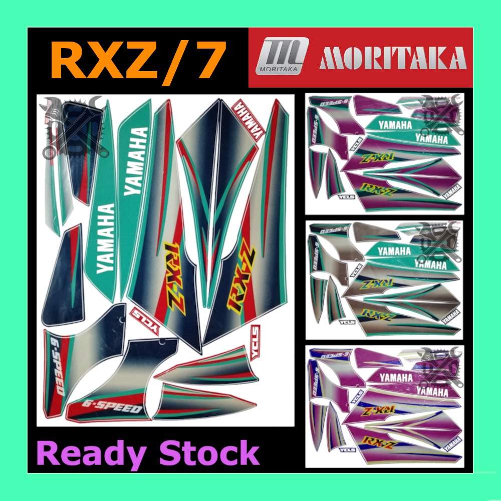 RXZ Model 7 Yamaha Sticker Body Stripe Moritaka RX-Z Strike Motor RXZ/7 ...