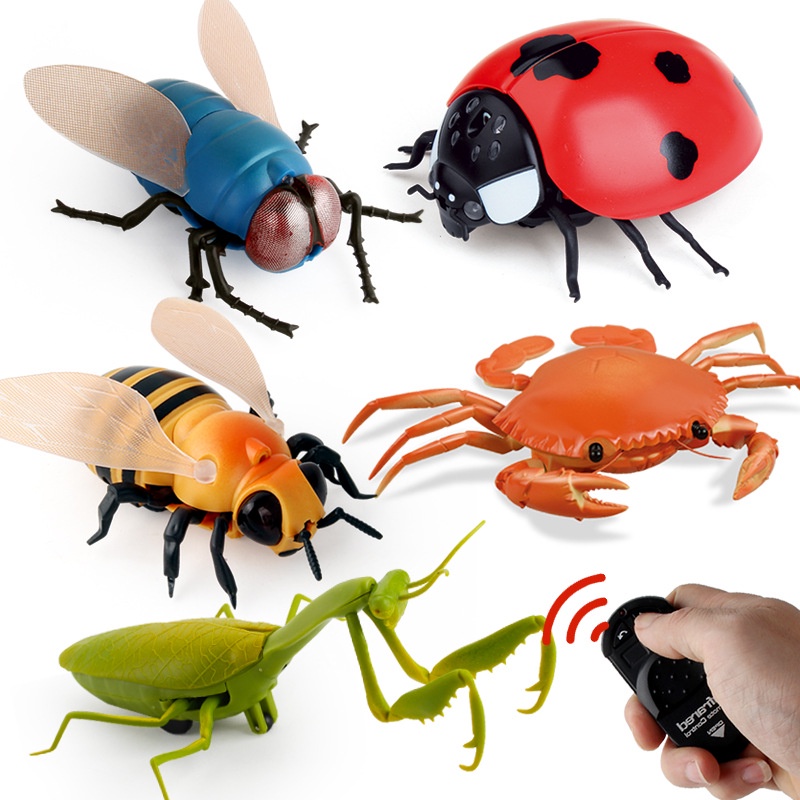 Infrared RC Remote Control Animal Insect Ladybug Crab Moth Fly Toy Kit ...