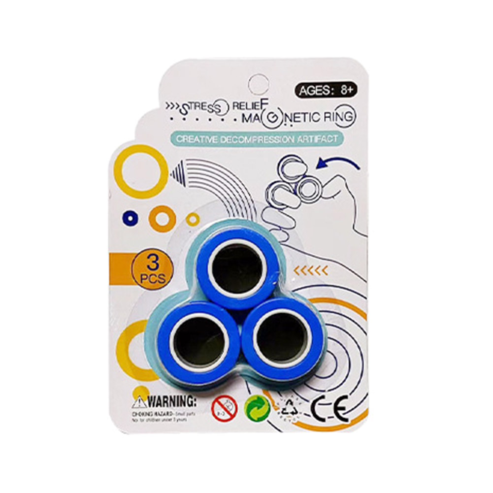 3PCS Fingears Magnetic Rings Anti-stress Stress Relief Ring For Autism ...