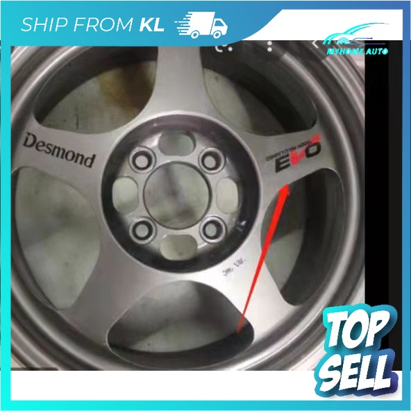 Sport Rim Sticker Evo Competition Model Design Car - 1 Set 4 Pcs ...