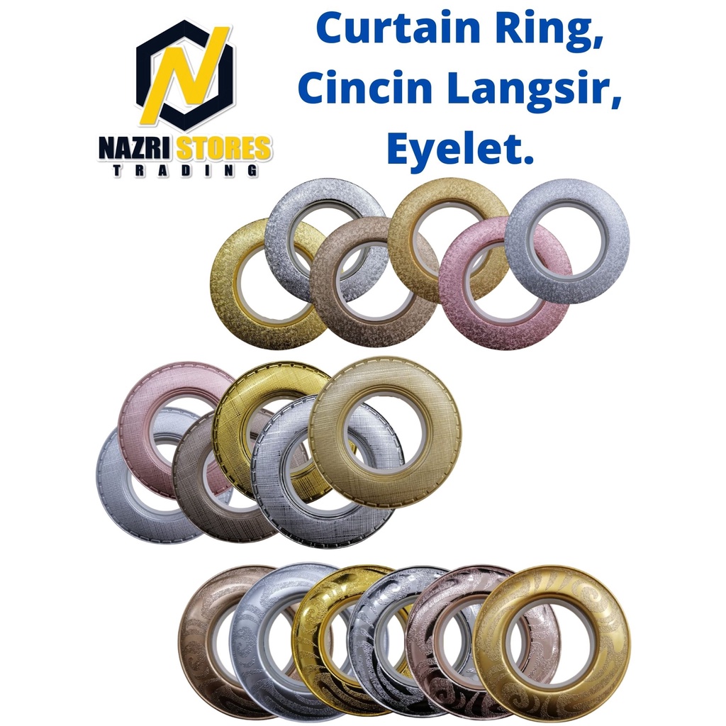 Ring Langsir / Curtain Eyelet Rings / Gelang Langsir / Eyelet / Gelang ...
