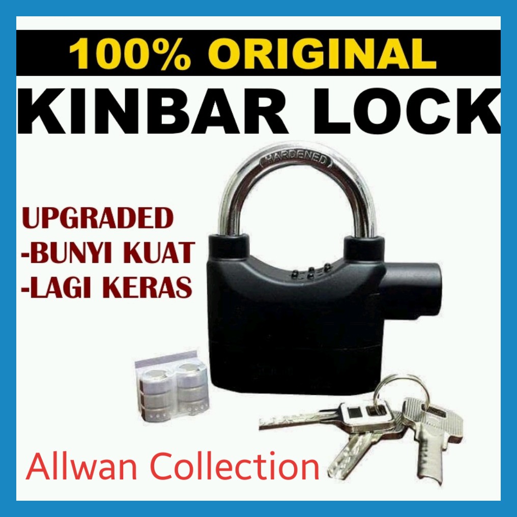 READY STOCK 💞Allwan Collection 💞 Alarm Padlock For Door/Motor/Bike Lock ...