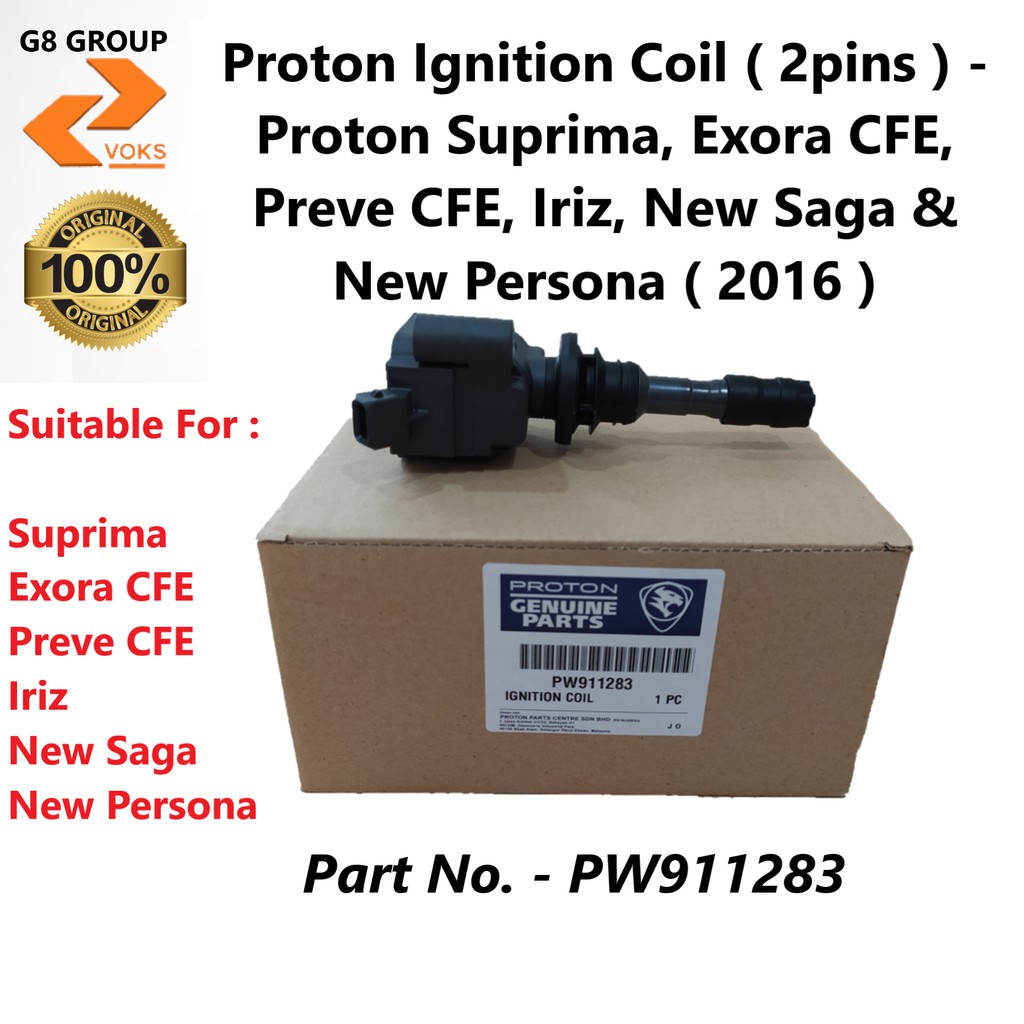 Proton Ignition Coil ( 2pins ) - Proton Suprima, Exora CFE, Preve CFE ...