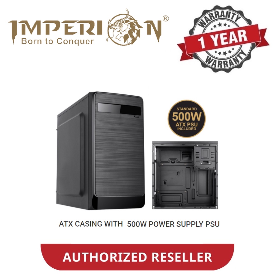 IMPERION ELEGA 17 ATX CASING WITH 500W POWER SUPPLY INCLUDED | Shopee ...