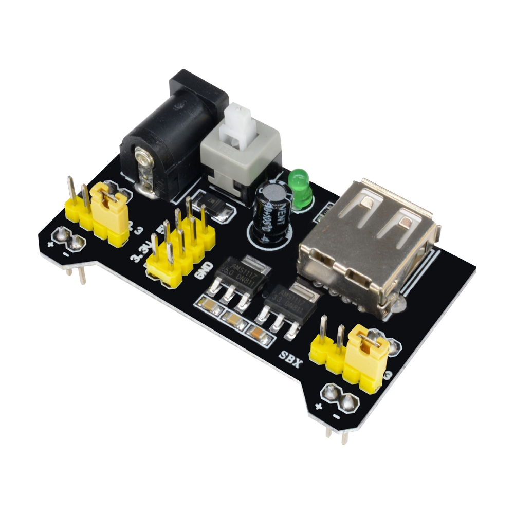 3.3V 5V MB102 Breadboard Power Supply Module for Solderless Breadboard ...