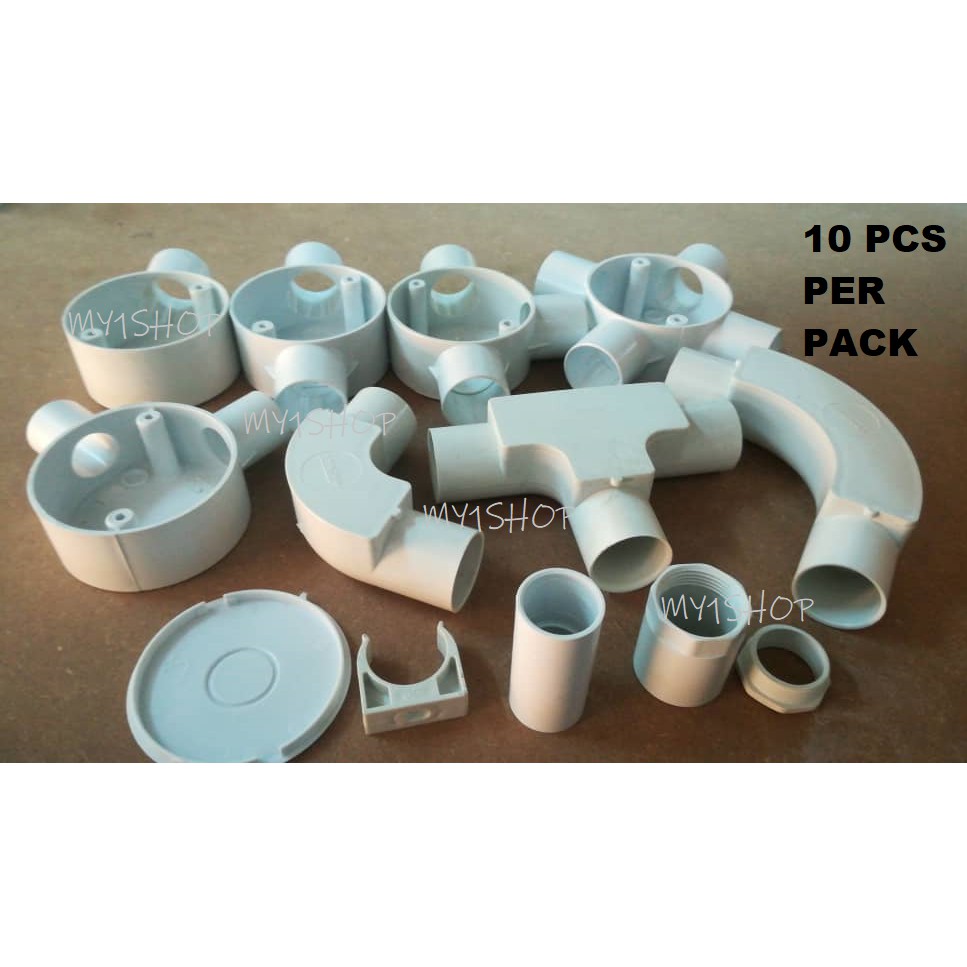 PVC CONDUIT BOX INSPECTION PIPE FITTING 25mm (1inch) / 20mm (3/4inch ...