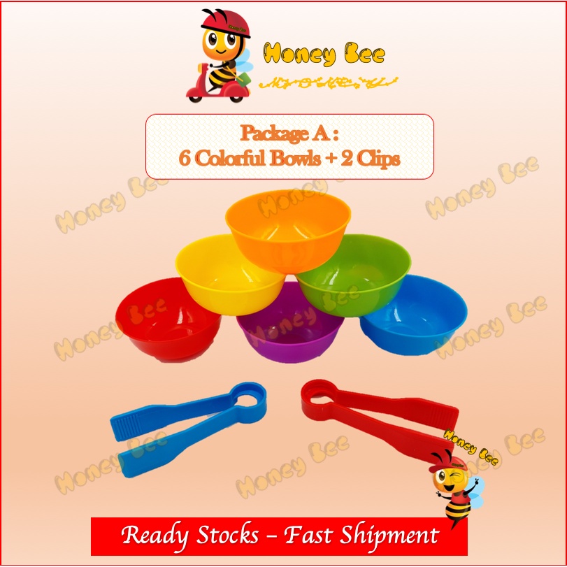 Counting Sorting Matching Bowl Pom Pom Ball Montessori Children Baby ...