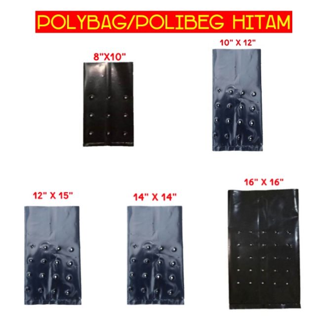 Thick UV Protection Polybag/Polibeg Tebal Nursery Plantation Bag (PCS ...
